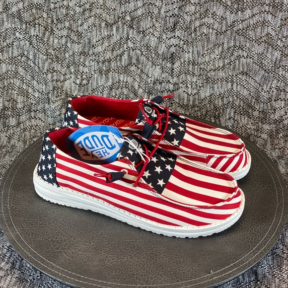 Hey Dude | Shoes | Hey Dude Wendy Americana Sneakers American Flag ...